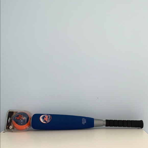 Mets | Toys | Kids Blue And Orange Baseball Bat And Ball Set | Poshmark
